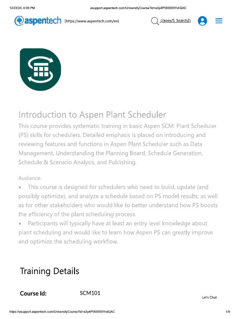 Introduction To Aspen Plant Scheduler | PDF