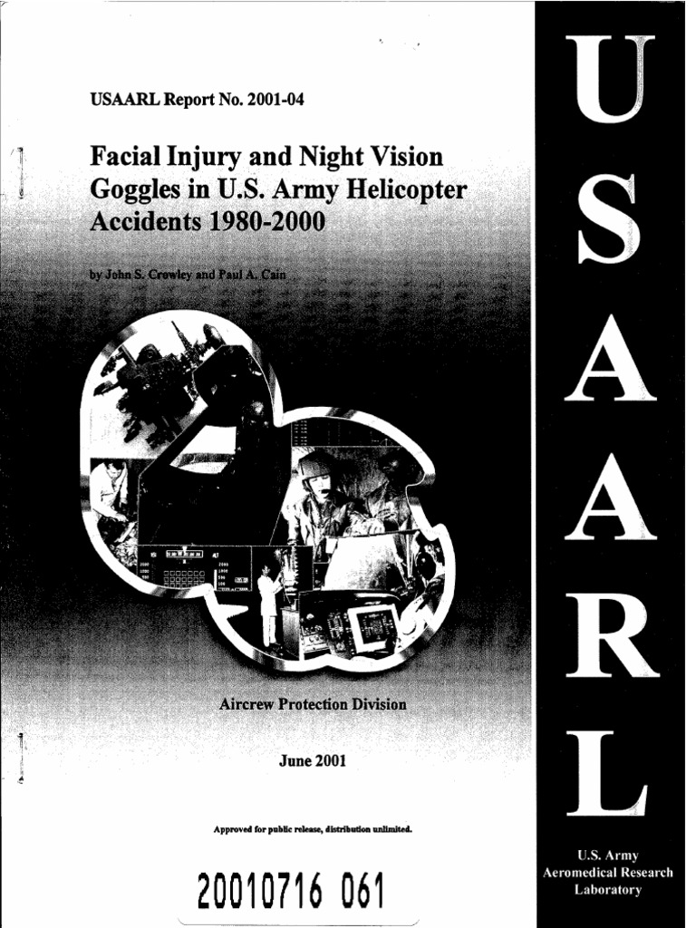 Facial Injury and Night Vision Goggles in U.S. Army Helicopter ...