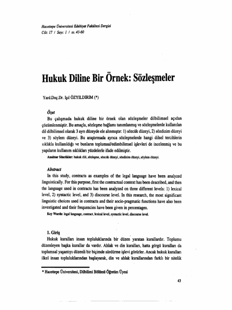 Hukuk Diline Bir - Rnek - S - Zle - Meler (#497418) - 597130 | PDF