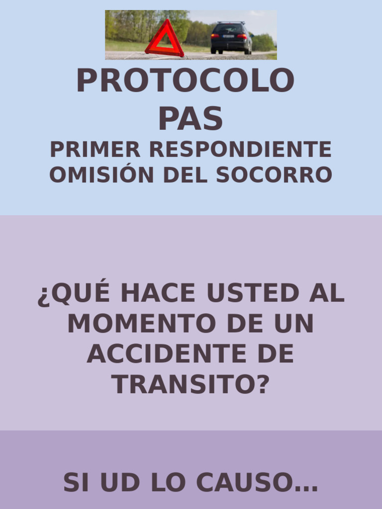 Protocolo PAS: Actuación en Accidentes | PDF