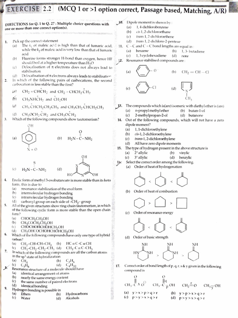 Goc Assignment | PDF | Chemical Bond | Chemical Polarity