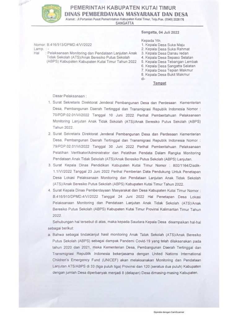 Pelaksanaan Monitoring ATS Atau ABPS 2022 | PDF