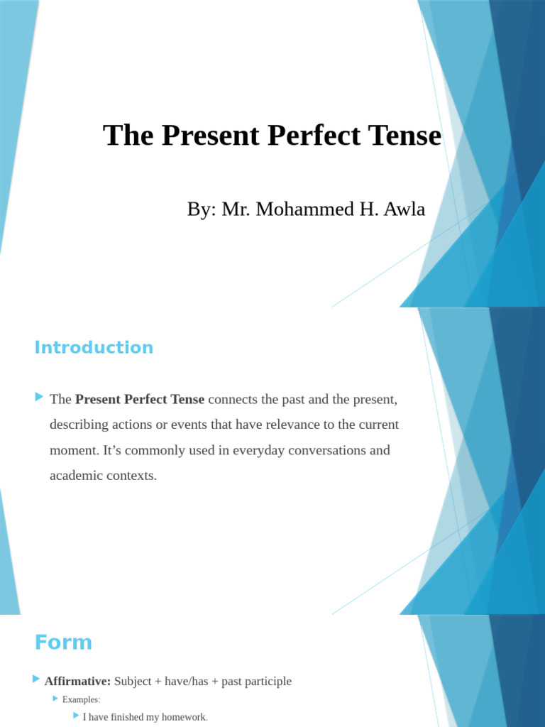 present perfect | PDF | Perfect (Grammar) | Linguistic Typology