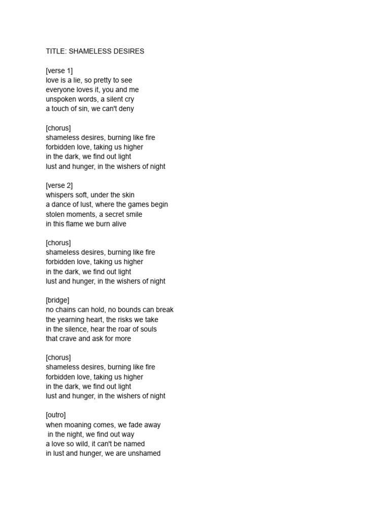 Title - Shameless Desires | PDF