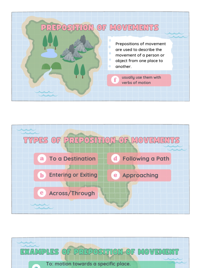 Preposition of Movements | PDF | Preposition And Postposition | Object ...