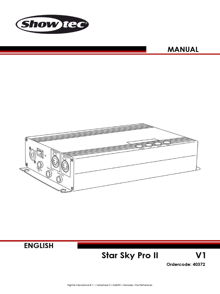 Showtec Sky Star Pro 2 23623553 | PDF | Electrical Connector ...