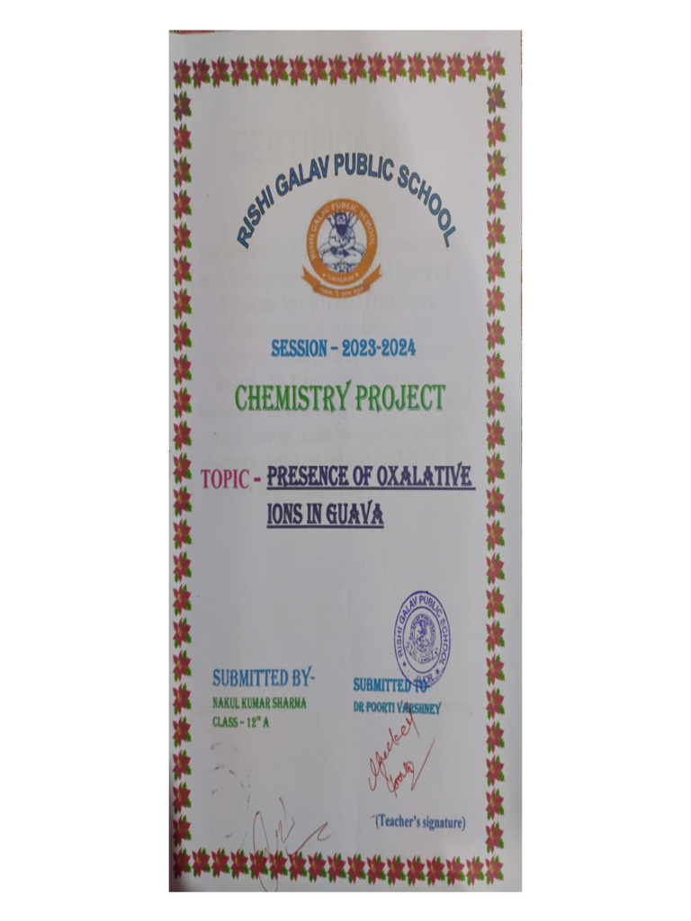 Chemistry File-1 | PDF