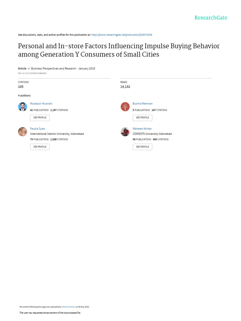 Impulse buying behavior | PDF