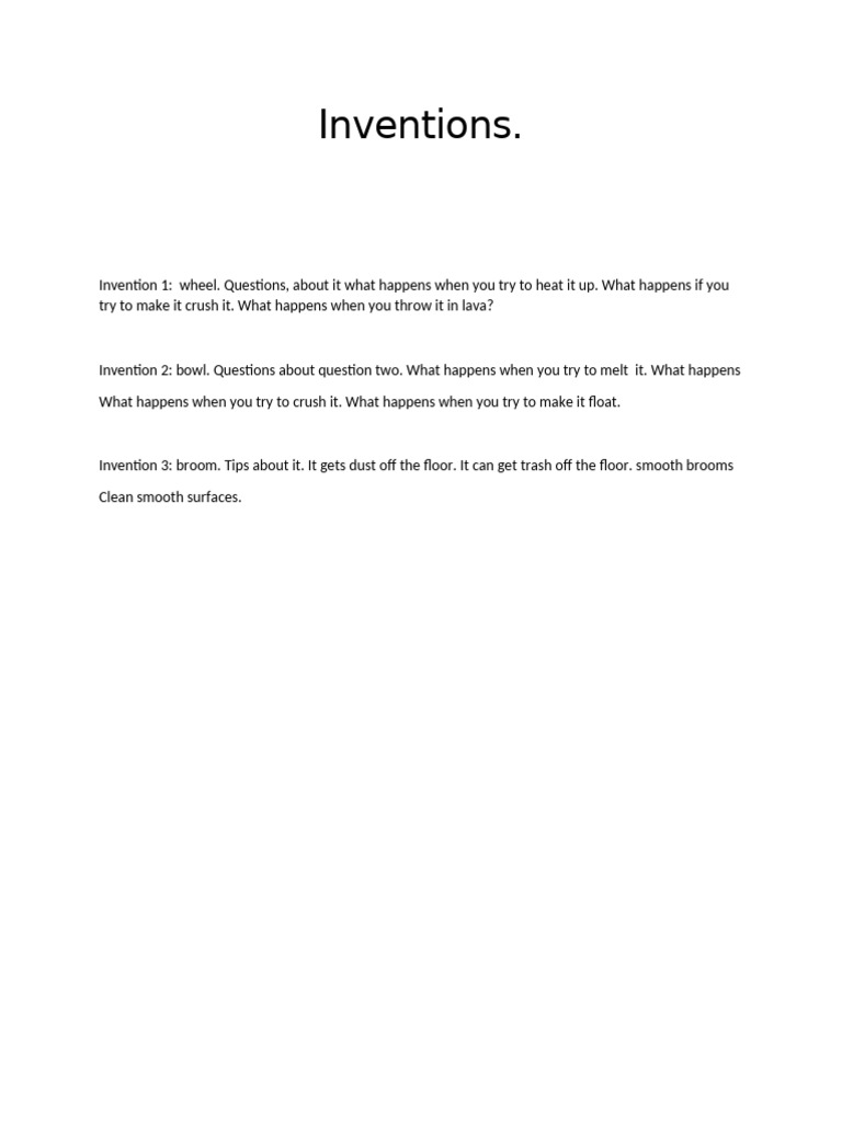 Inventions | PDF