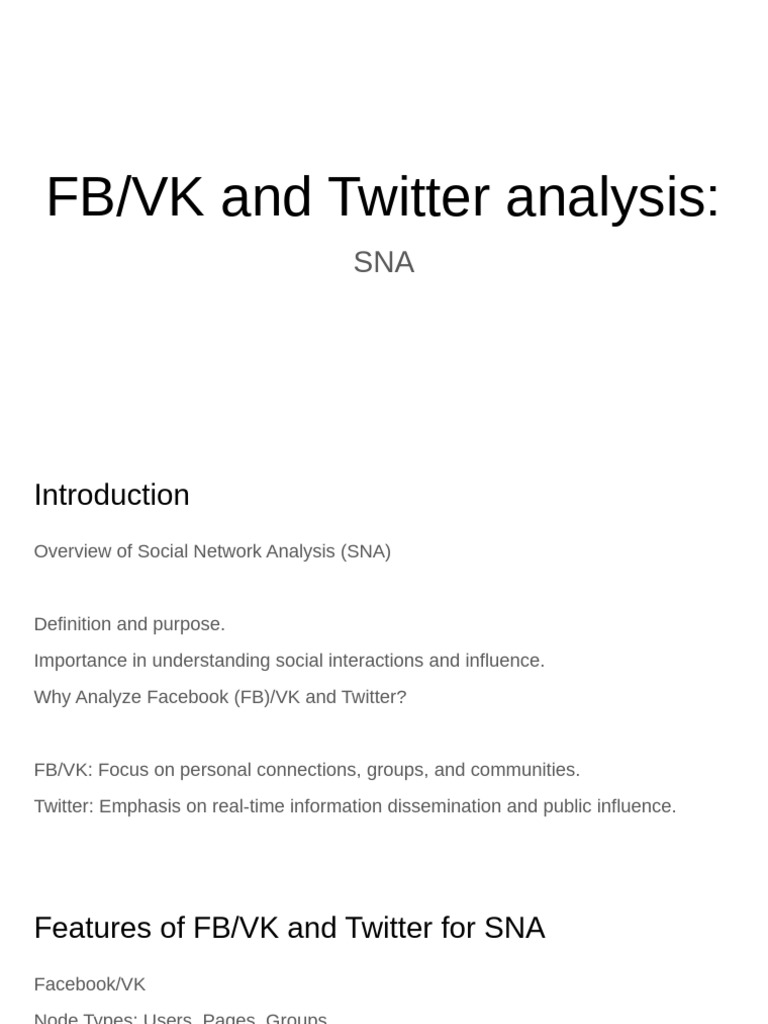 FB-VK and Twitter Analysis | PDF
