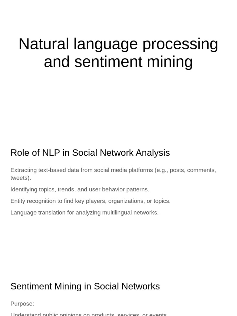Natural Language Processing and Sentiment Mining | PDF