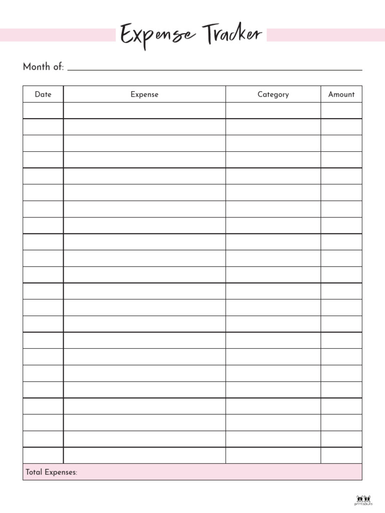 Printable Expense Tracker Page 7 | PDF