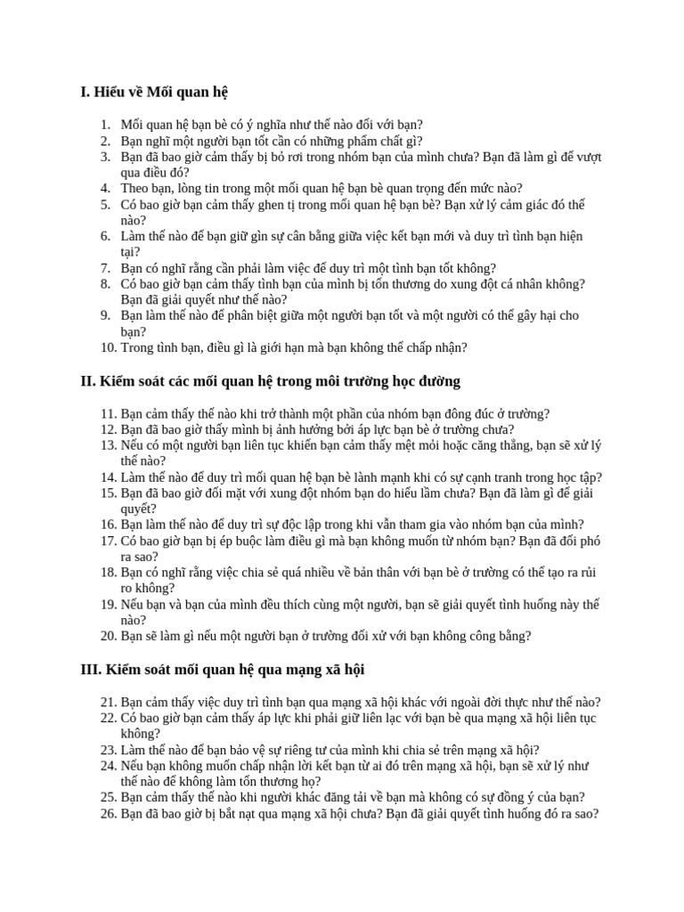 Bộ câu hỏi TNHN | PDF