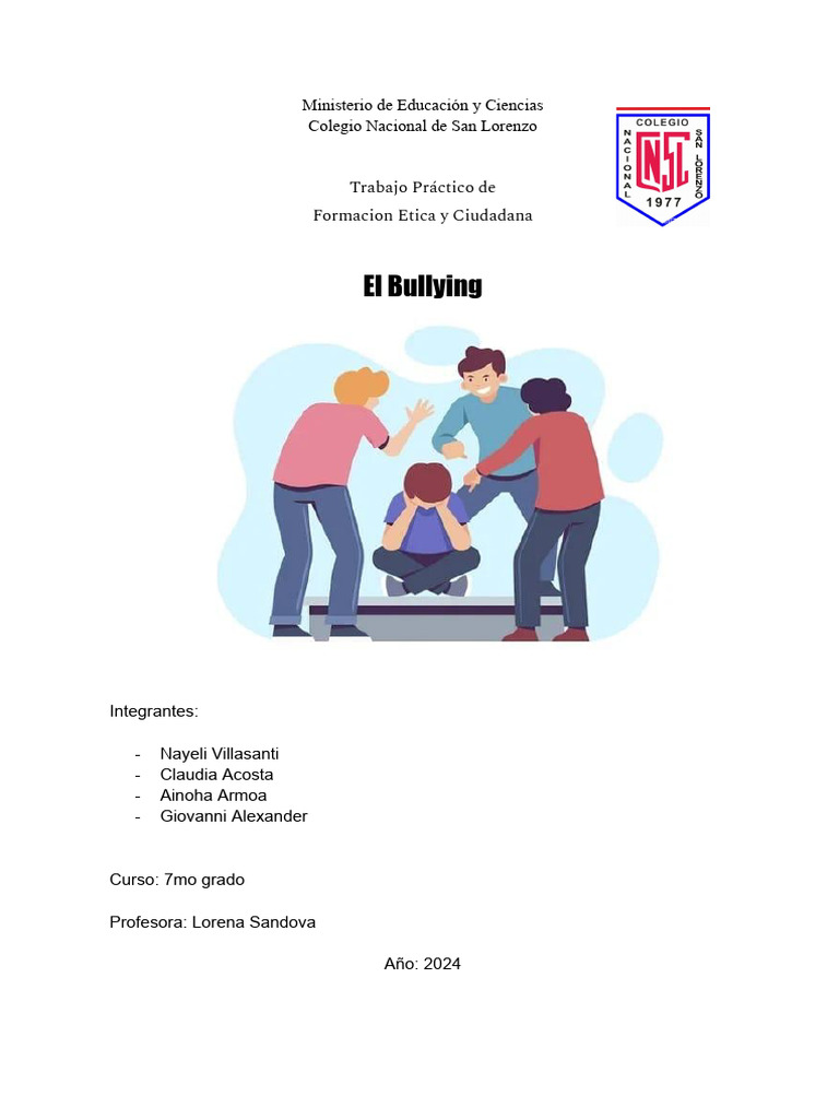 Prevención del Bullying Escolar | PDF | Acoso cibernético | Intimidación