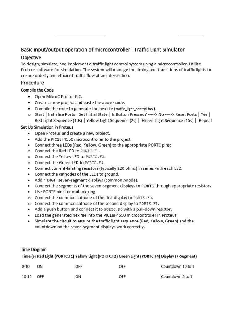 AV314 Lab-5 | PDF | Traffic Light | Microcontroller