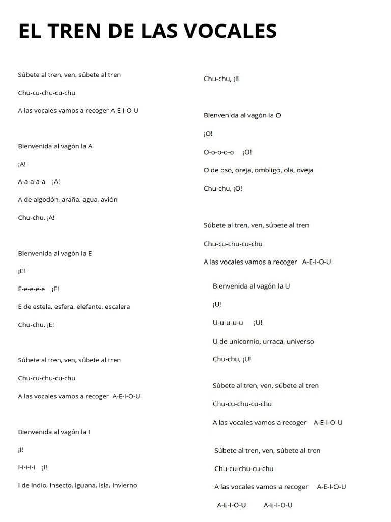 EL TREN DE LAS VOCALES (1) (1) | PDF