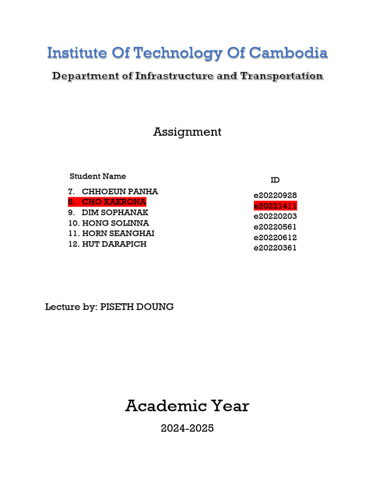 Assignment Cover | PDF