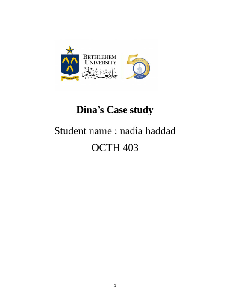 Dina Case Study Pdf Anatomical Terms Of Motion Neuroscience