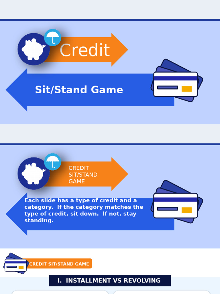 Credit Types Sit/Stand Game Guide | PDF | Finance & Money Management ...