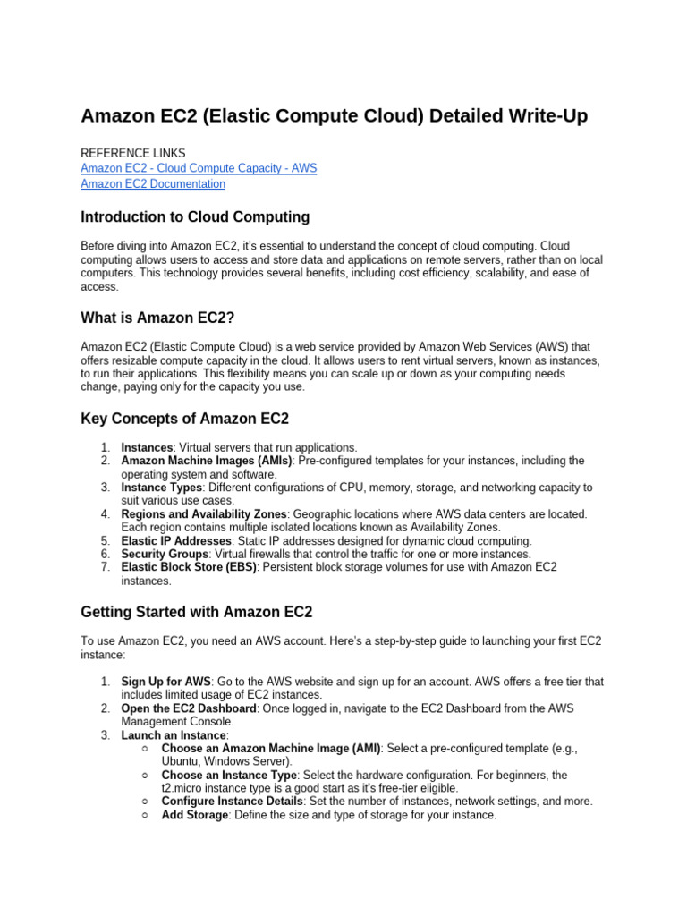 1 - EC2 | PDF | Cloud Computing | Information Technology Management