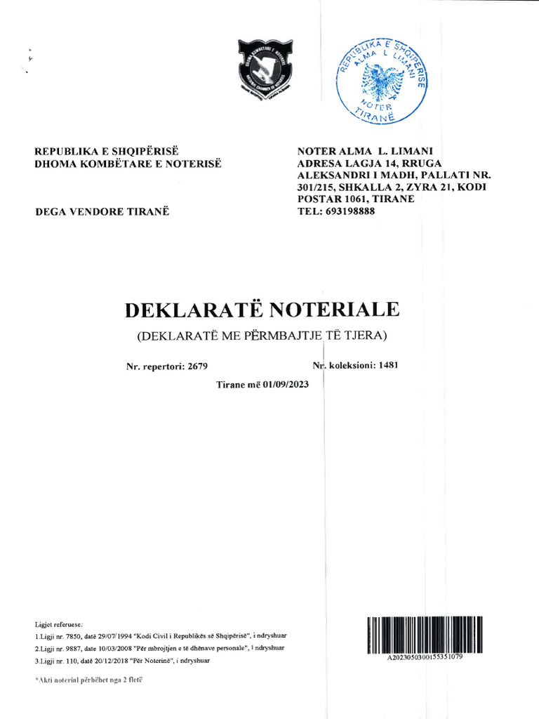 Deklarata Not | PDF
