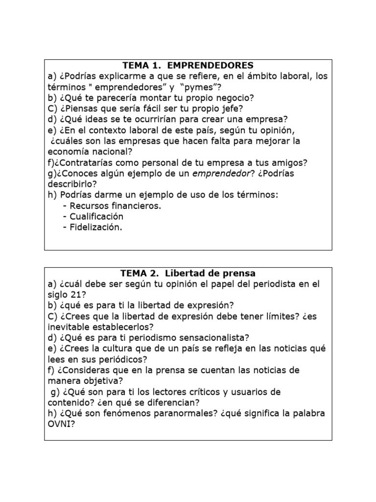 Temas de Conversacion Nivel Avanzado | PDF | Humor | Libertad de expresión