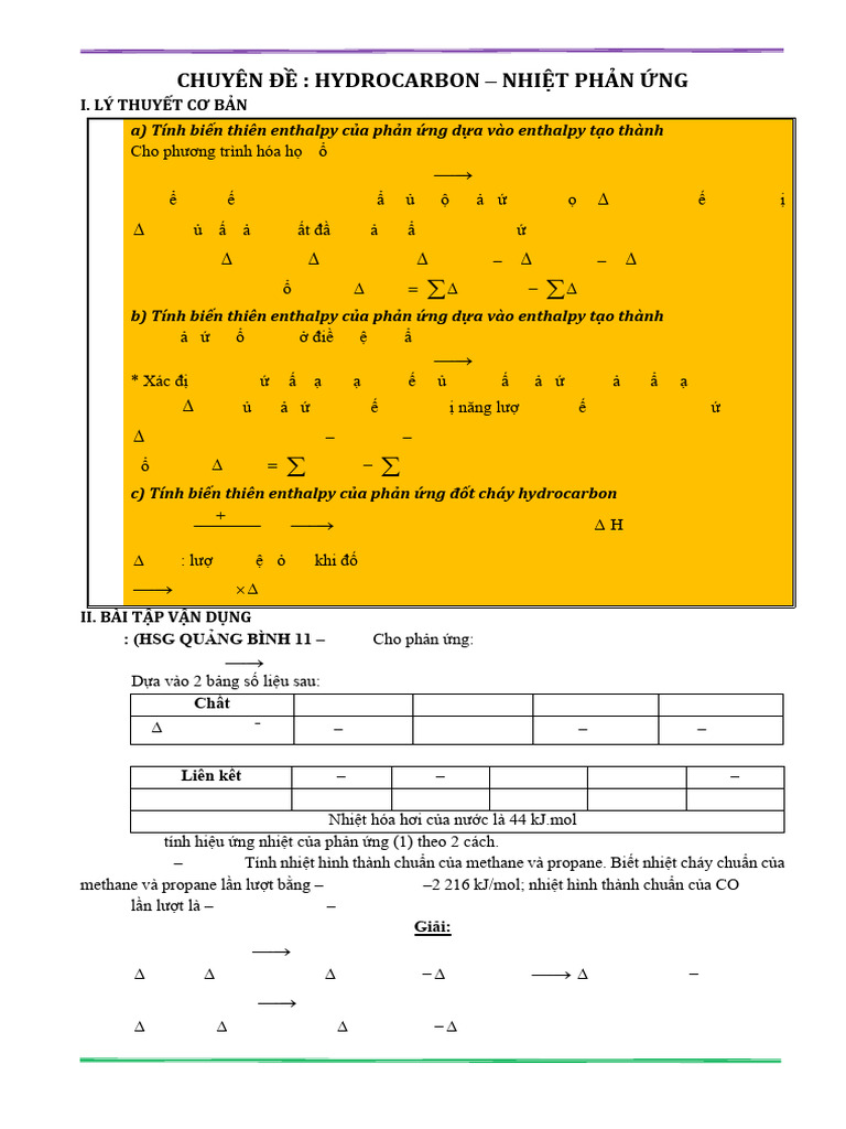 Hsg- 11 - Hydrocarbon (Nhiệt Phản Ứng) | PDF