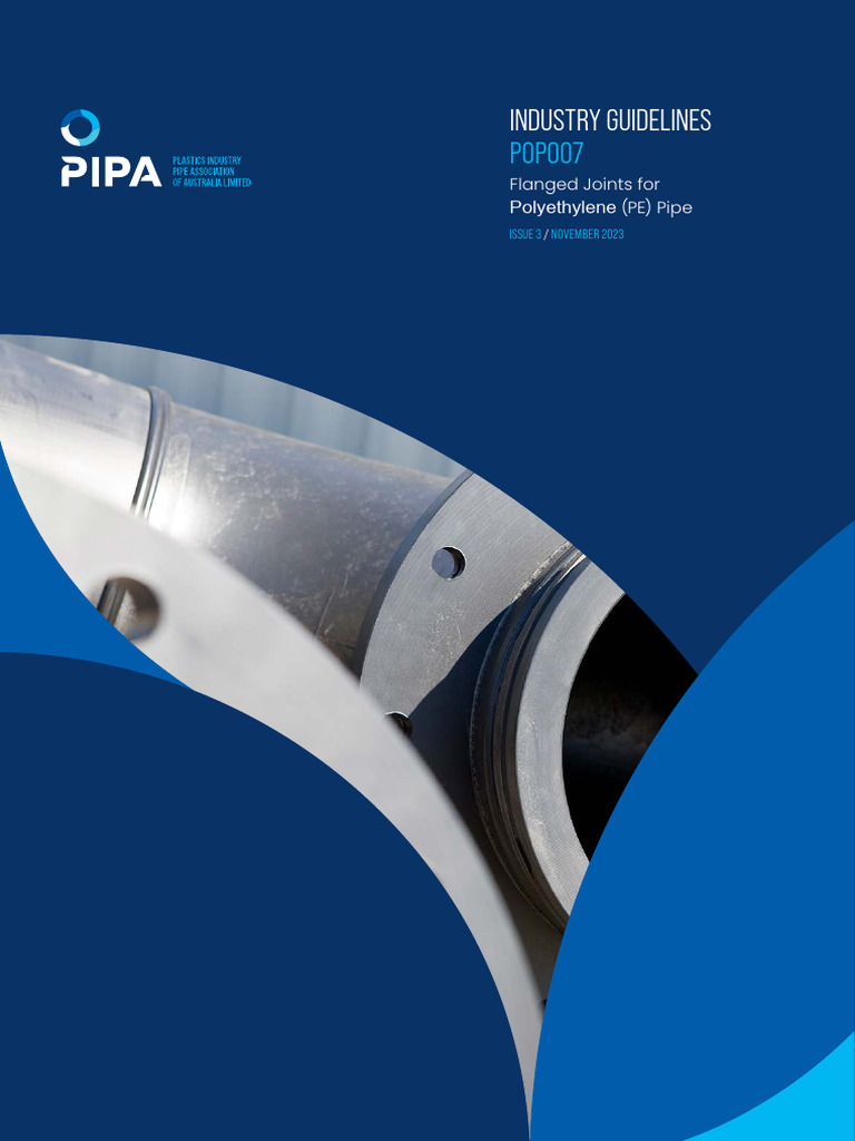 POP007 Flanged Joints For Polyethylene PE Pipe Issue 3 | PDF | Pipe (Fluid Conveyance) | Screw