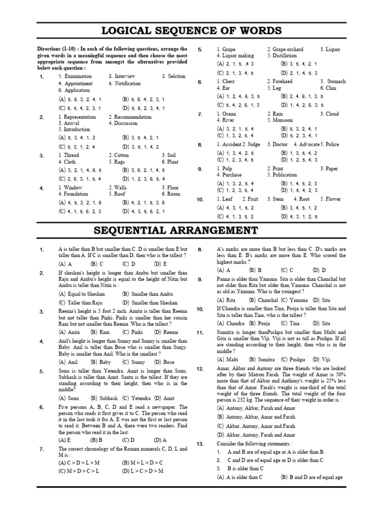 Logical Arrangement | PDF Logical Arrangement | PDF
