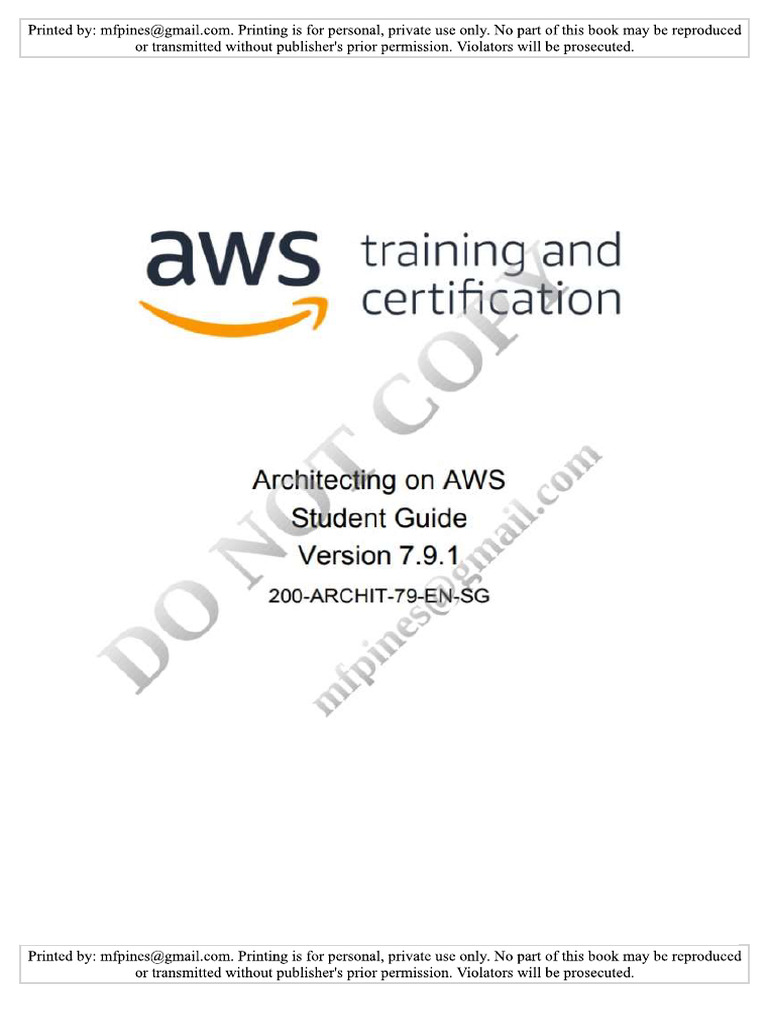 Curso Arch On AWS | PDF