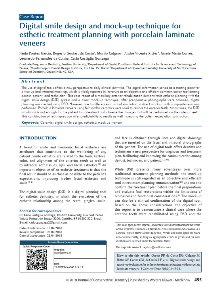 Digital Smile Design for Veneers | PDF | Dentistry | Mouth