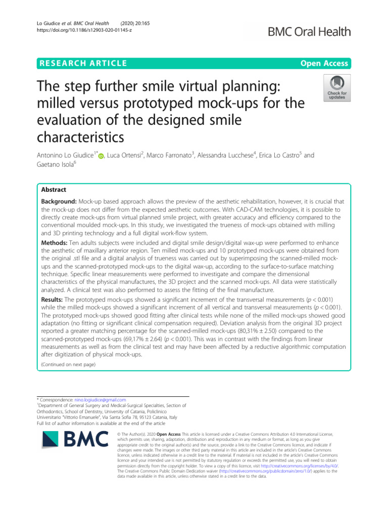 6 The Step Further Smile Virtual Planning Milled Versus Prototyped Mock ...