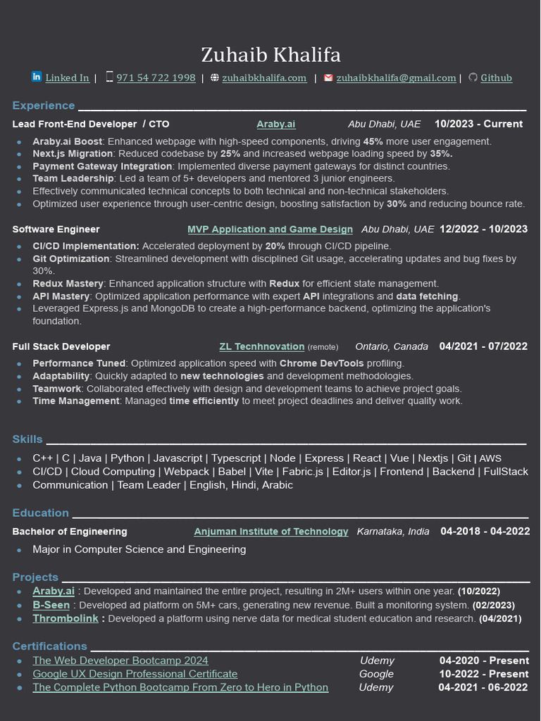Zuhaib Khalifa | PDF | Computing | Software Engineering