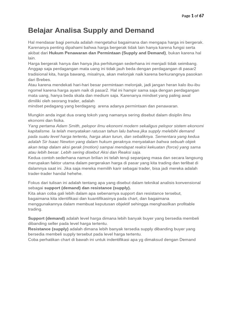 Teori Supply Demand | PDF