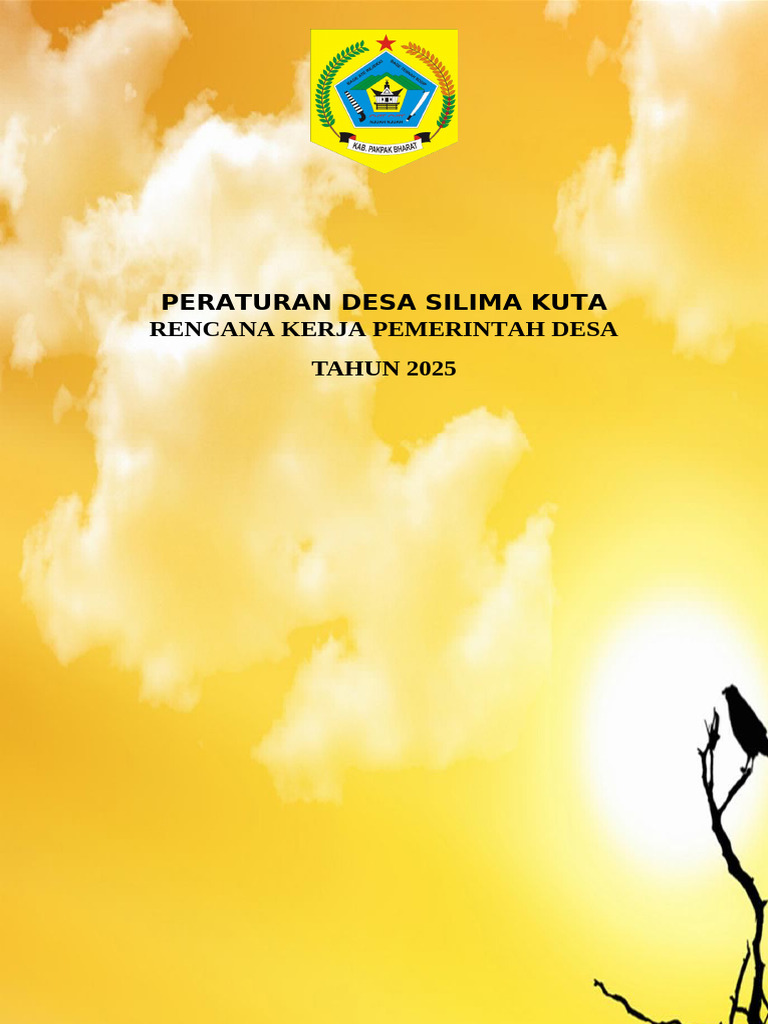 00.1. Dokumen RKP Desa Tahun 2025 | PDF
