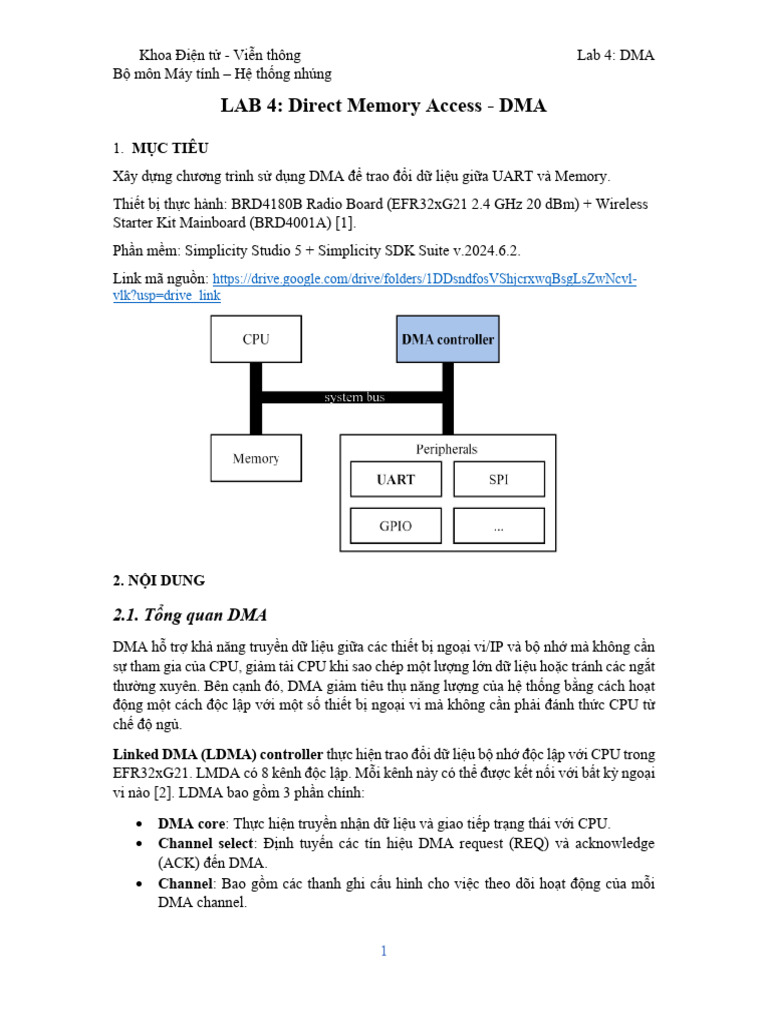 Lab 4 DMA UART MEM | PDF