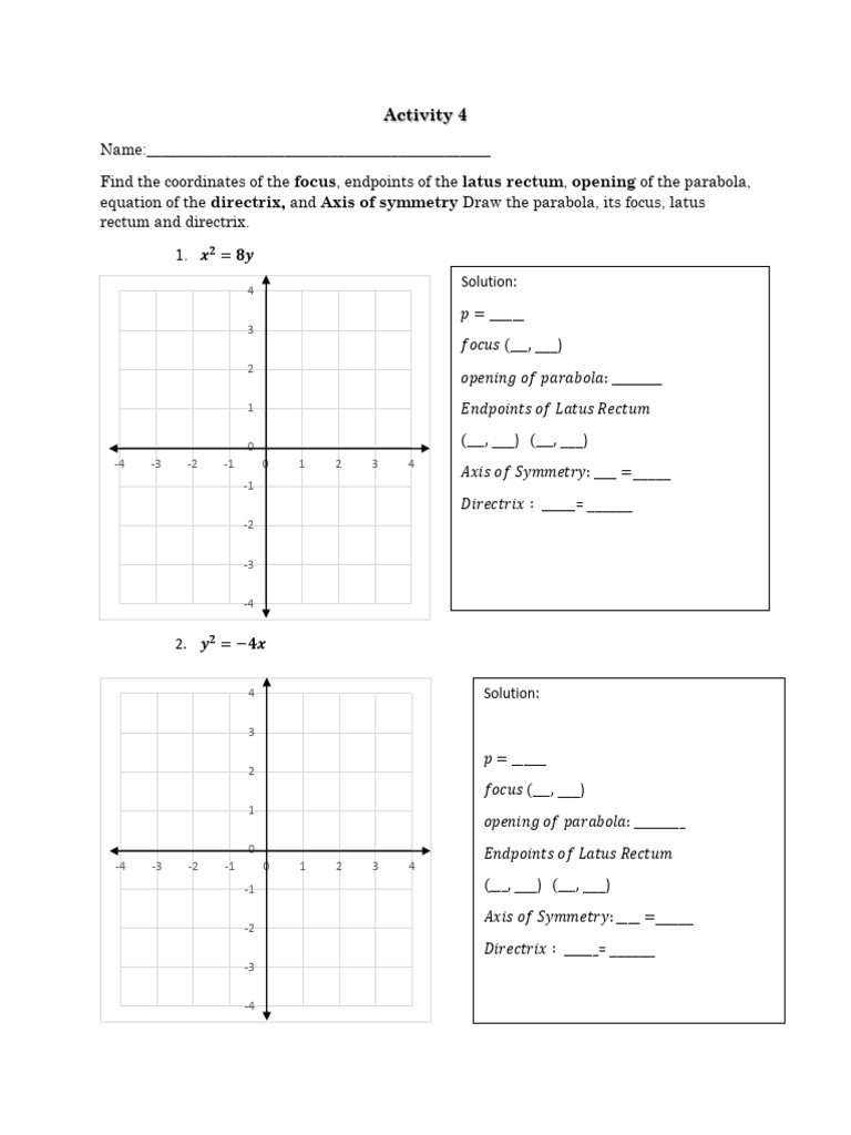 Parabola Focus and Directrix Analysis | PDF | Geometric Shapes ...