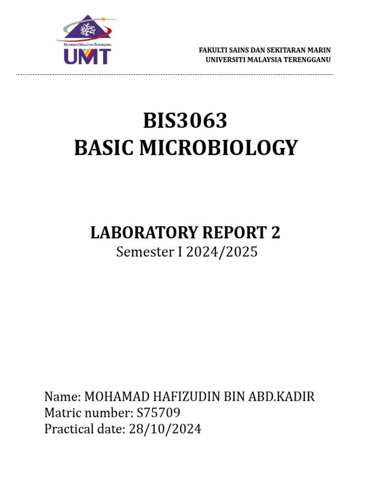 Basic Microbiology Lab Report | PDF | Laboratory Techniques | Biology