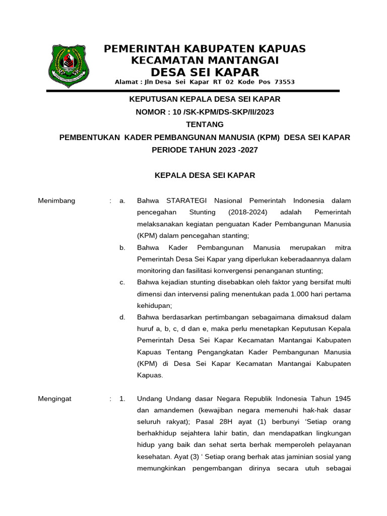 SK KPM | PDF