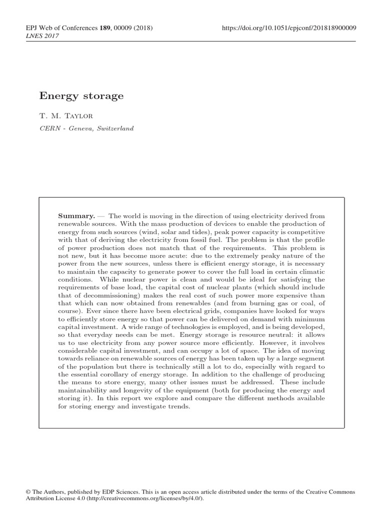 Energy_storage | PDF | Energy Storage | Capacitor