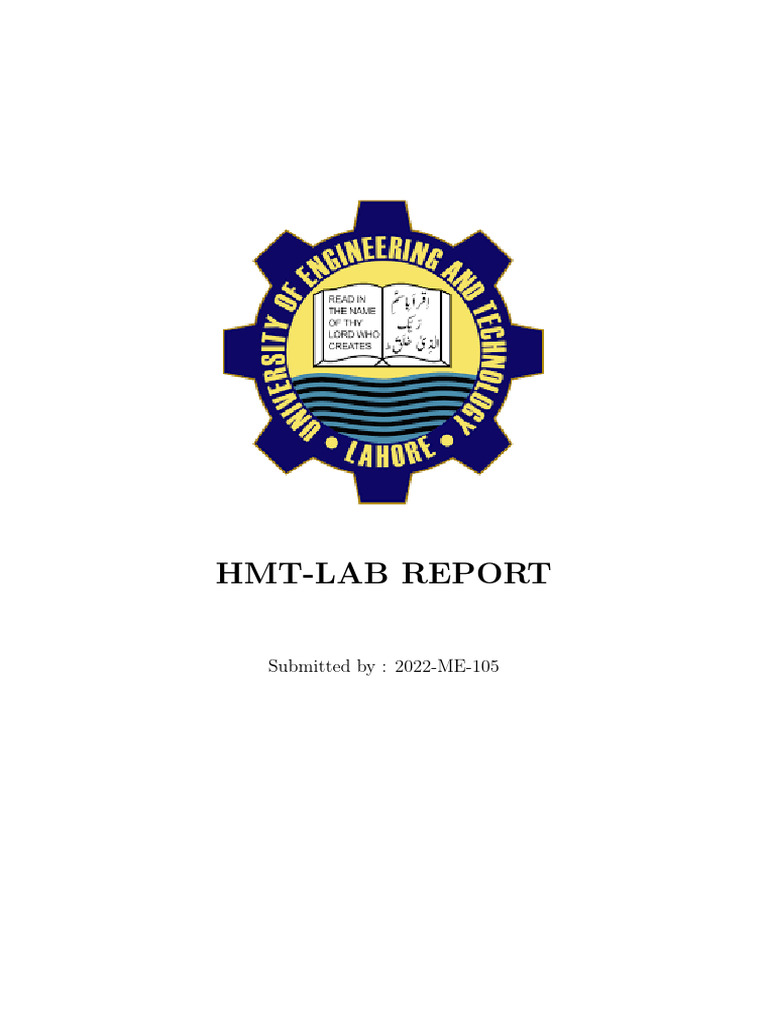 HMT_LAB_1 | PDF | Heat Transfer | Chemical Engineering