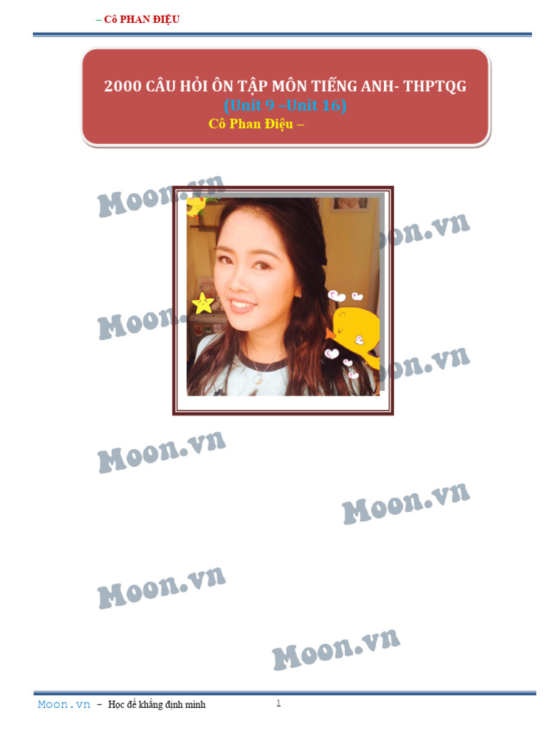 2000 C_U H_I _N T_P M_N TI_NG ANH - THPTQG (Unit 9- Unit 16)-C_ PHAN _I_U | PDF | Asia Pacific ...