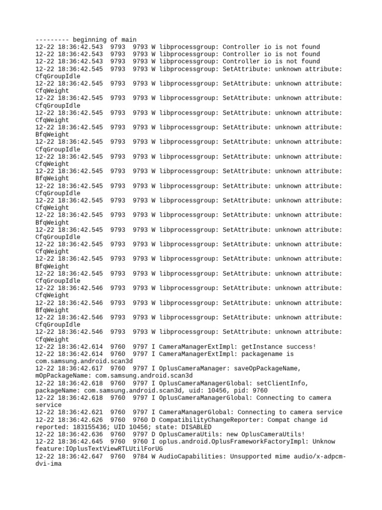 Oplus Camera Manager Log Analysis | PDF | Software Engineering | Computing Platforms
