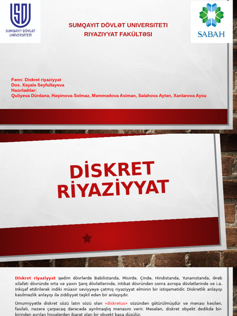 Dİskret rİyazİyyat | PDF