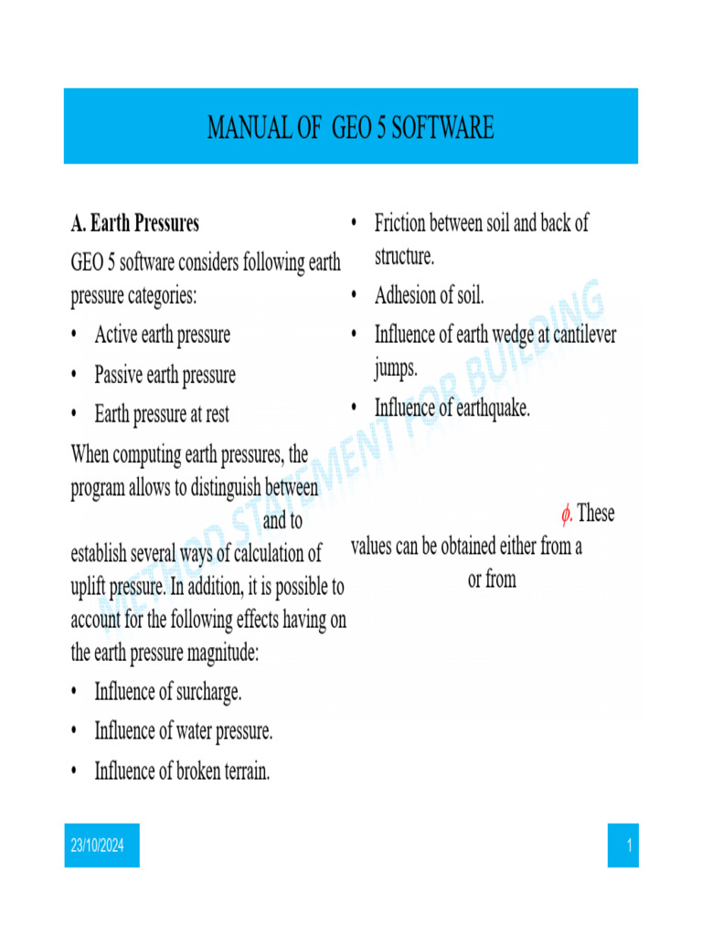 Geostructural Analysis in GEO 5 Software | PDF | Continuum Mechanics ...
