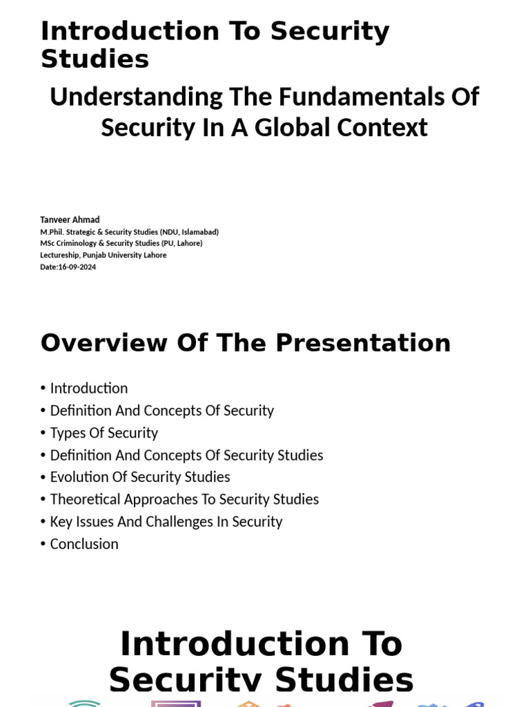 Introduction To Security Studies | PDF | Computer Security | Security