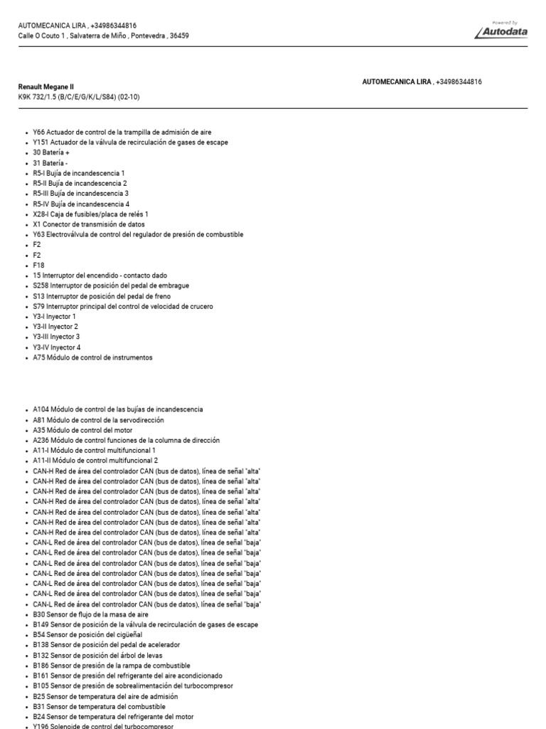 Megane II Esquema Motor | PDF | Inyección de combustible | Turbocompresor