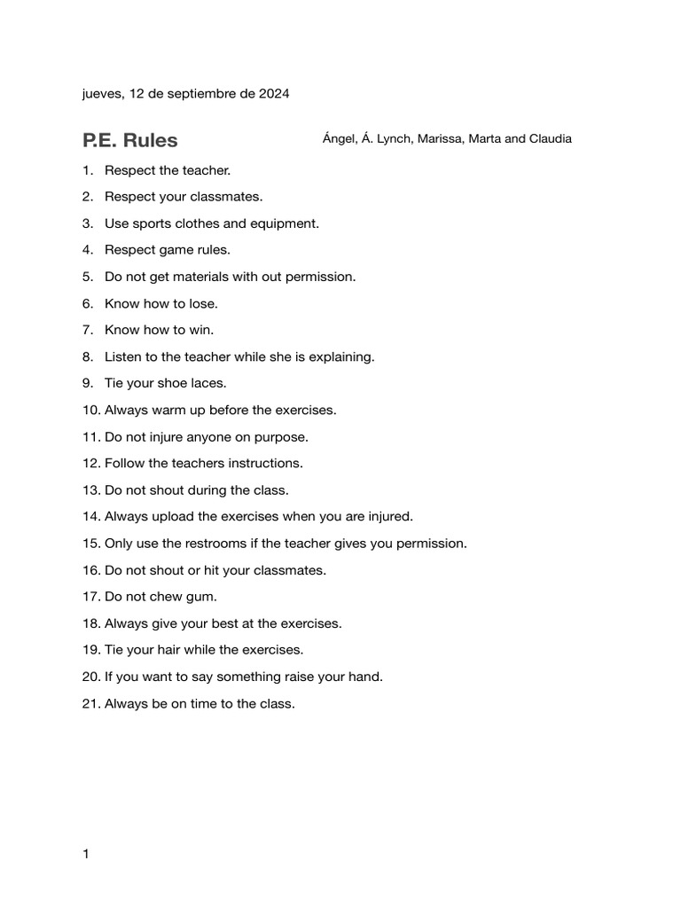 P.E. Rules | PDF