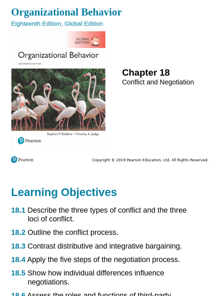 Chapter 18-Conflict and Negotiations | PDF | Negotiation | Psychology