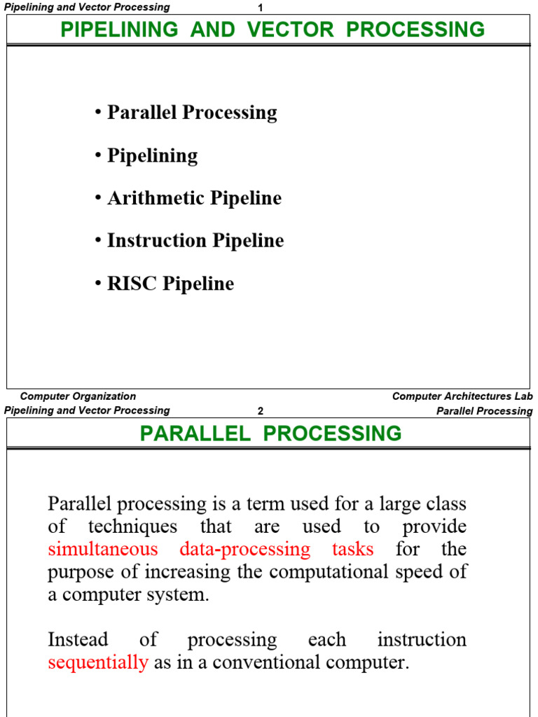 Unit 4 Pipelining And Parallel Processing Pdf Parallel Computing Central Processing Unit